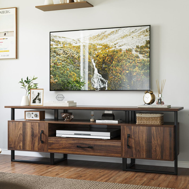 Wrought Studio TV Stand For 75 Inch TV Mid Century Modern Entertainment Center Wayfair